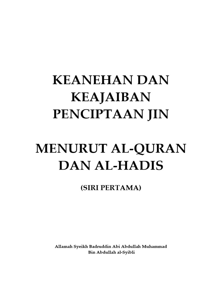 Keanehan Dan Keajaiban Penciptaan Jin | PDF