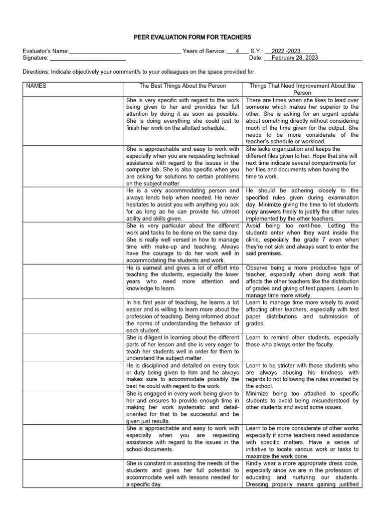 Peer 2 | PDF | Teachers | Behavior Modification