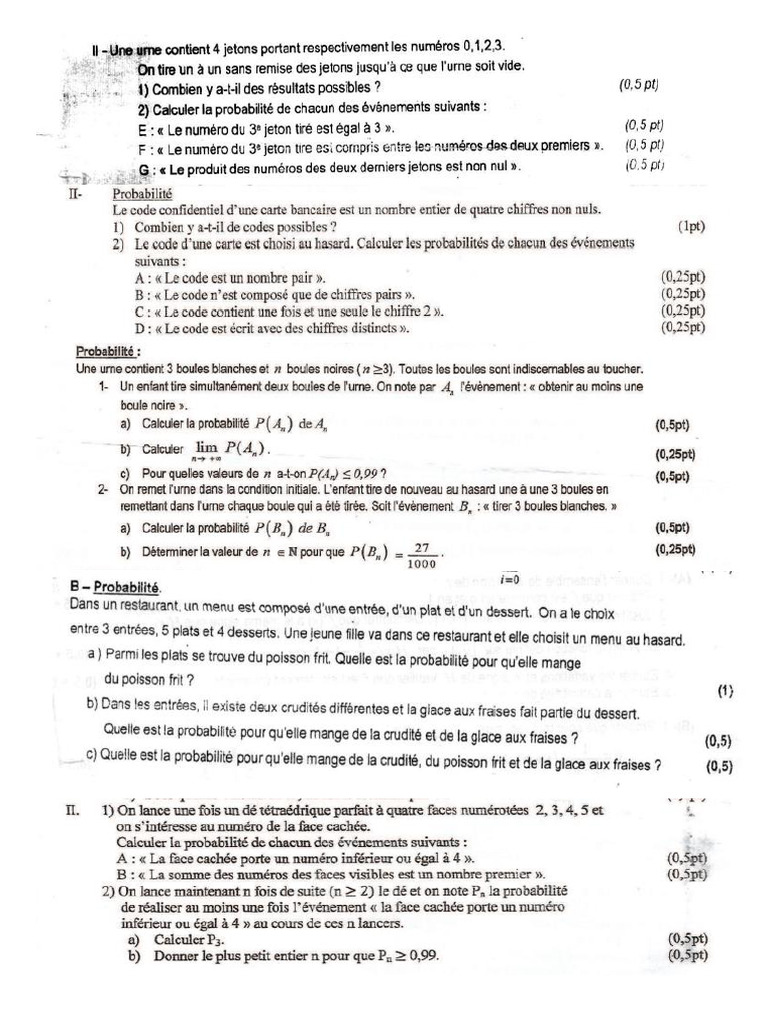 Proba TC Bacc 2024 | PDF