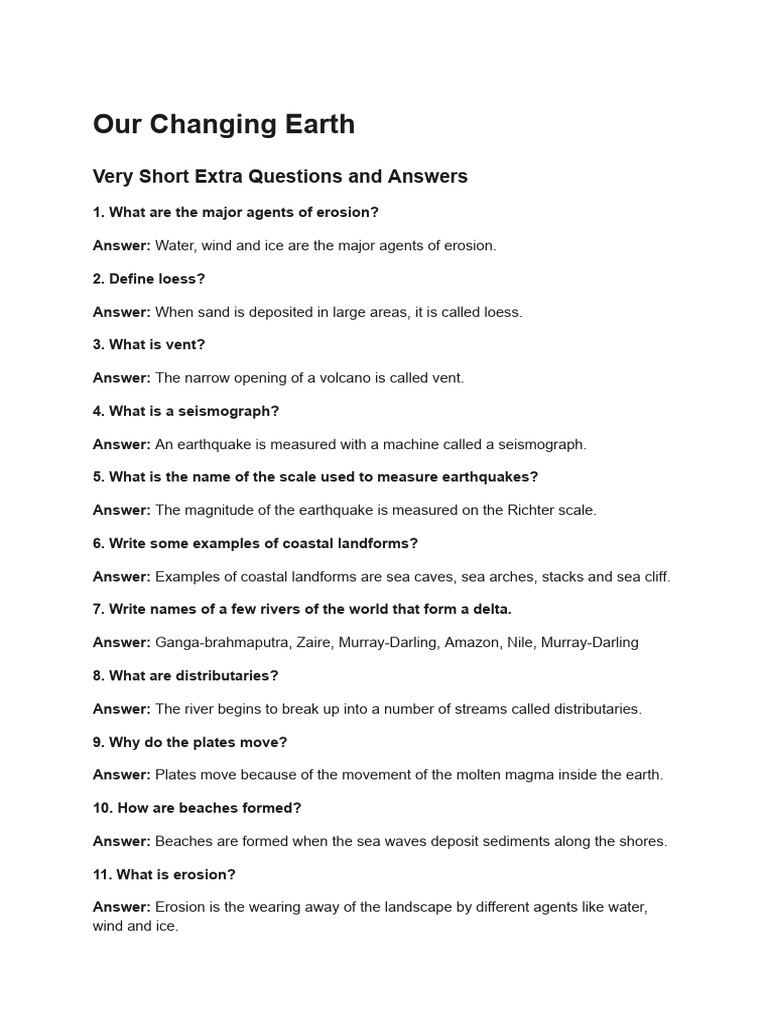 Our Changing Earth | PDF | Erosion | River