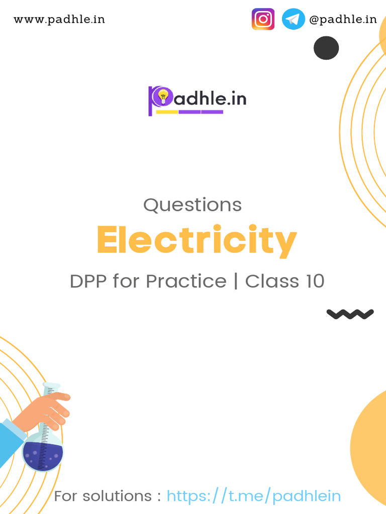 Electricity DPP Questions | PDF | Electrical Resistance And Conductance | Voltage