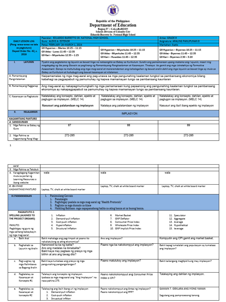 Ap 9 Dll-Q4-Week-1 | PDF