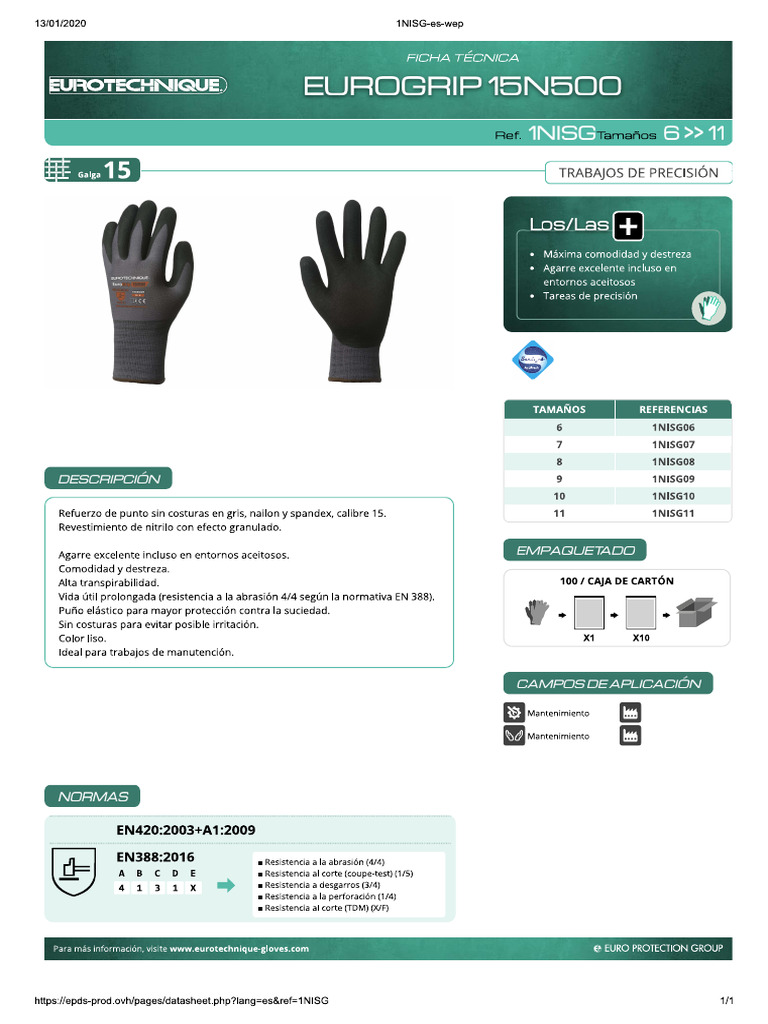 Eurotechnique 15N500 | PDF