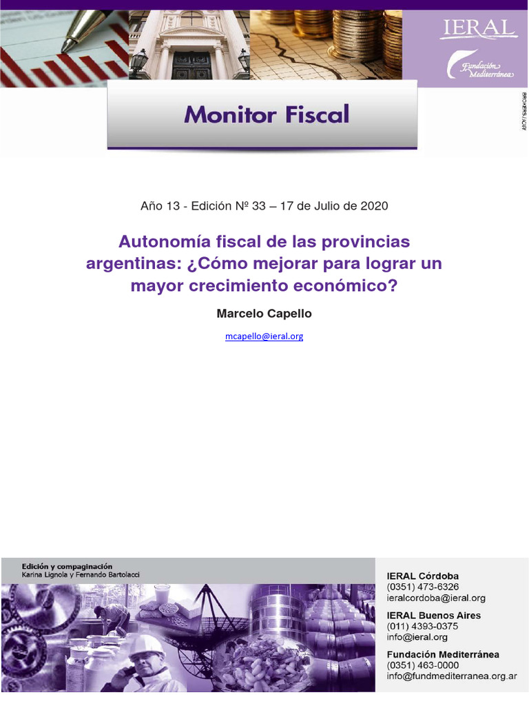 4205-Monitor Fiscal | PDF | Buenos Aires | Impuestos