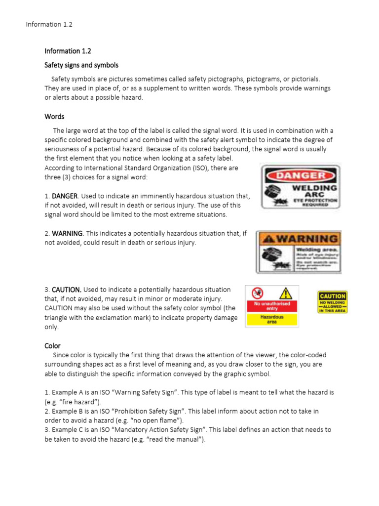 Safety Signs and Symbols | PDF | Symbols | Safety