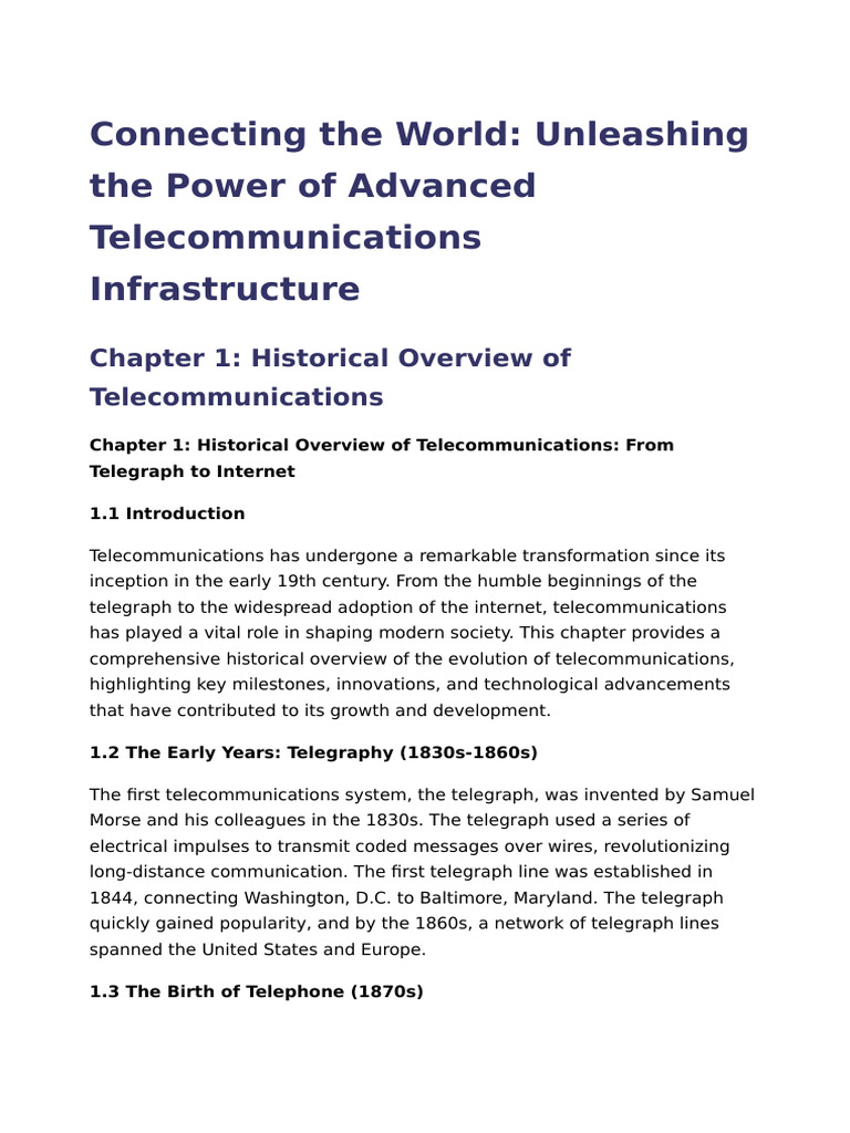 Connecting The World - Unleashing The Power of Advanced ...