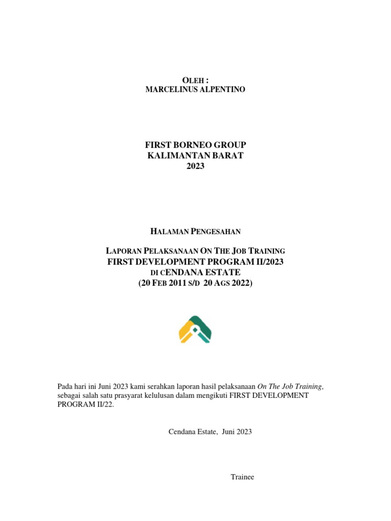 Laporan Marcelinus Alpentino.. | PDF