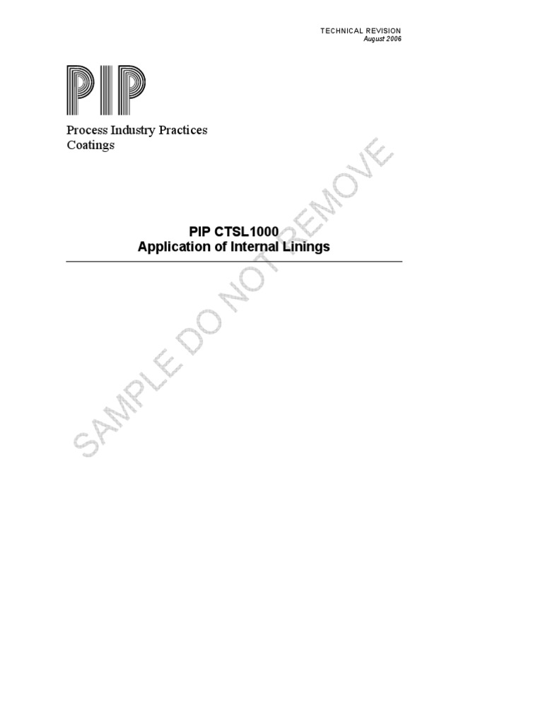 Application of Internal Linings - Sample - PIP | PDF | Humidity | Sheet ...