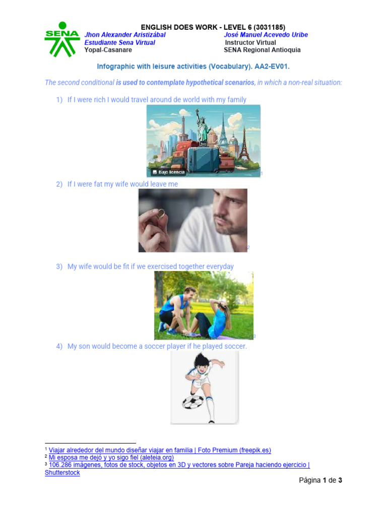Actividad 4 - Infographic With Leisure Activities | PDF