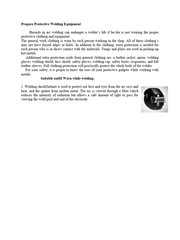 Essential Welding Protective Gear Guide | PDF | Welding | Construction