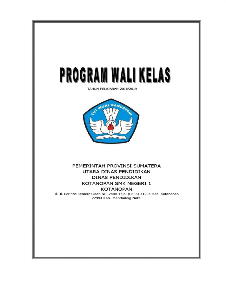 PDF Administrasi Wali Kelas SMK | PDF