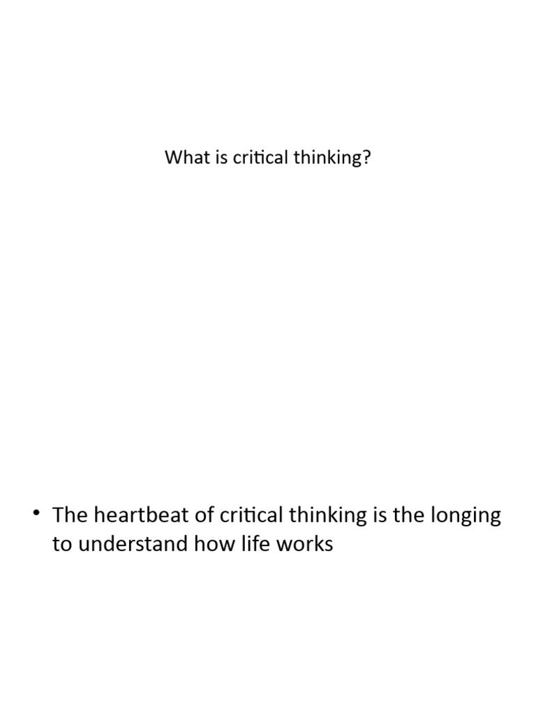 1.what Is Critical Thinking | PDF | Critical Thinking | Thought