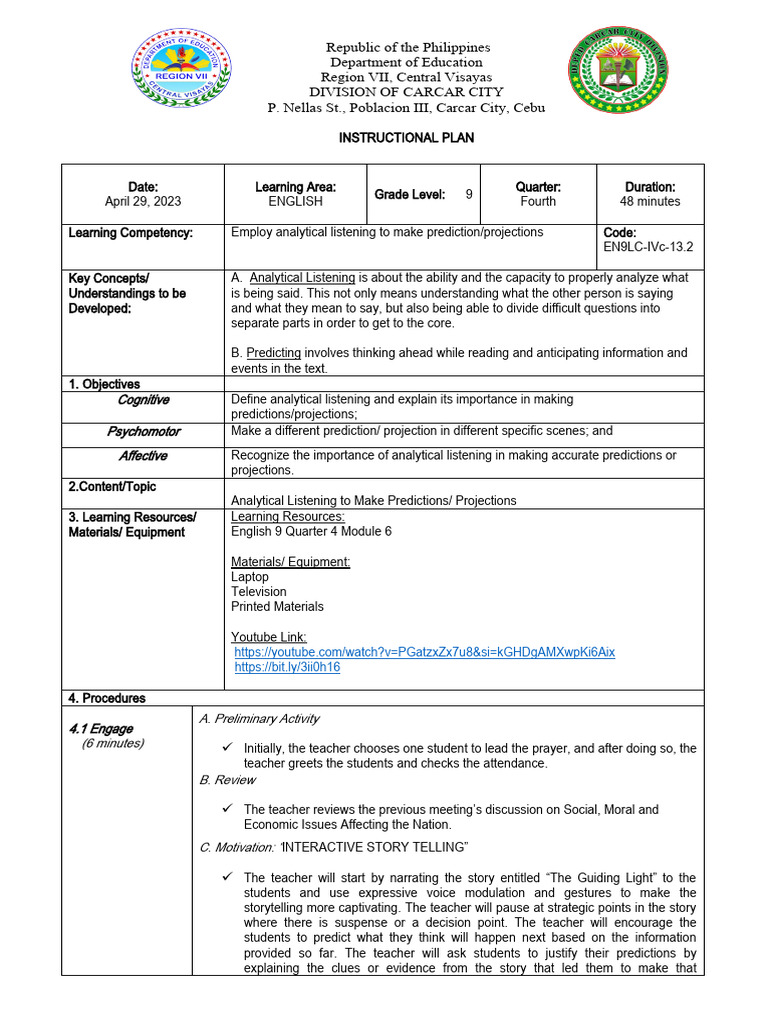 5Es MODULE 6 | PDF | Reading Comprehension | Learning