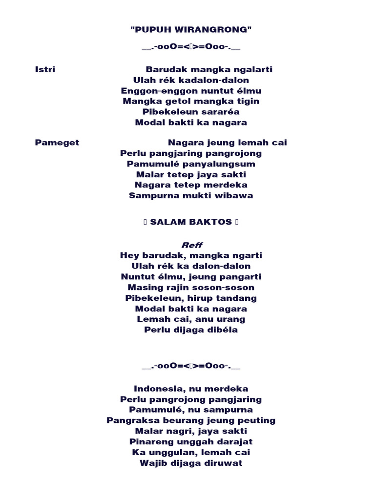 Lirik Pupuh Sunda | PDF