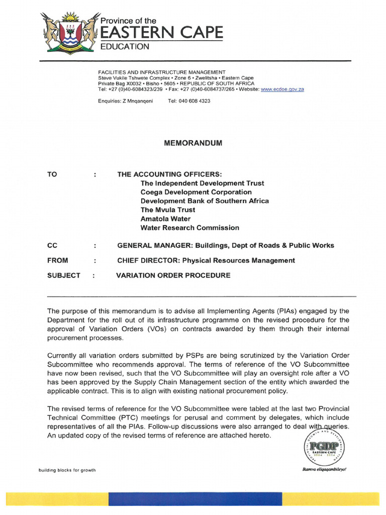 ECDoE VO Policy Effective 1 January 2017 | PDF | Governance | Government