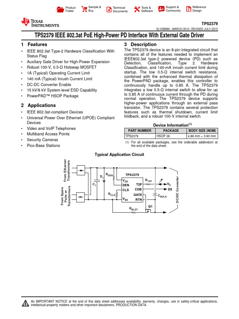 Tps 2379 | PDF | Electrostatic Discharge | Field Effect Transistor