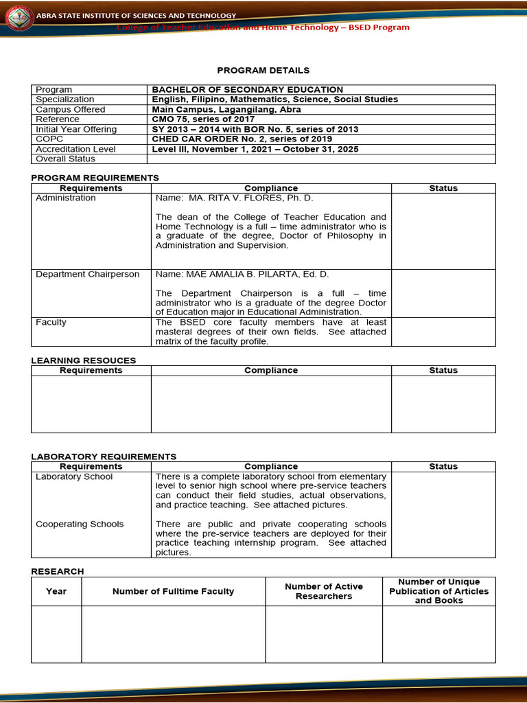 Rqat Bsed Program Documents | PDF | Mathematics | Doctor Of Philosophy