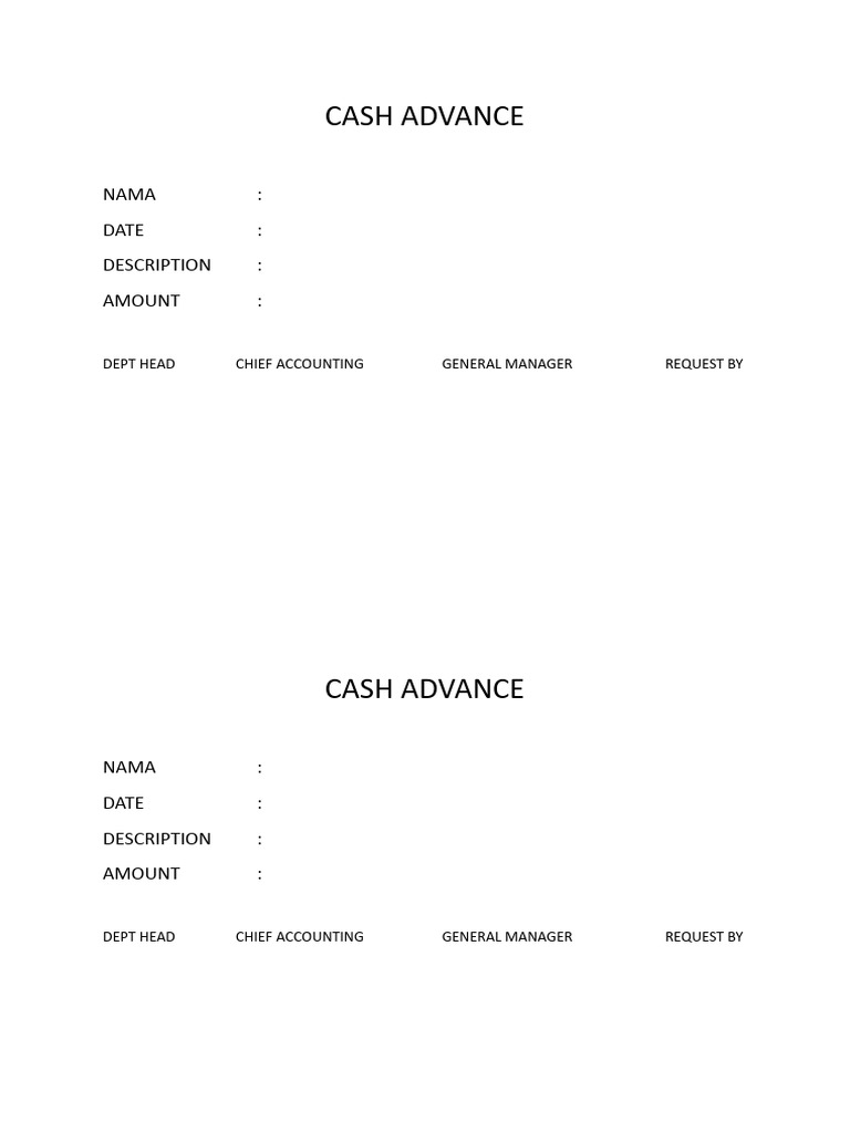 Cash Advance | PDF | Business | Finance & Money Management