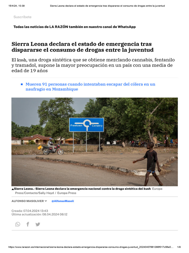 432-Sierra Leona Declara El Estado de Emergencia Tras Dispararse El Consumo de Drogas Entre La ...