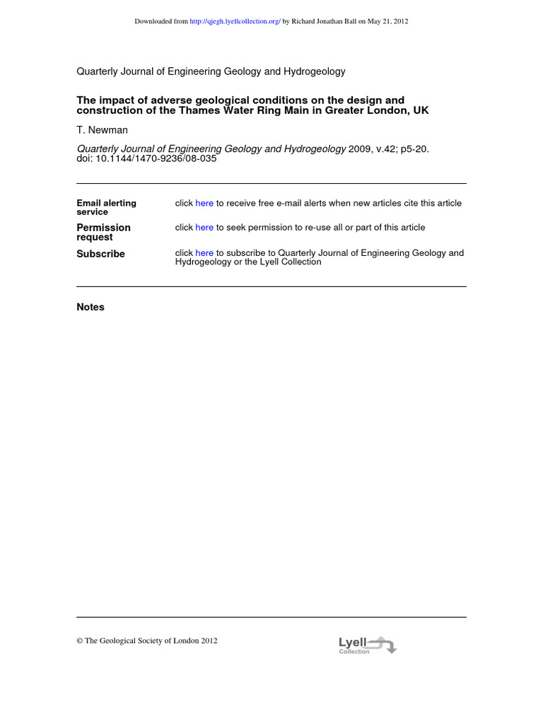 Thames Water Ring Main Construction Challenges | PDF | Tunnel | Water