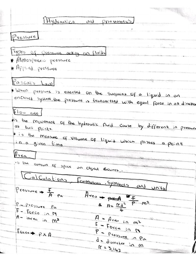 Hydraulics n3 Notes | PDF
