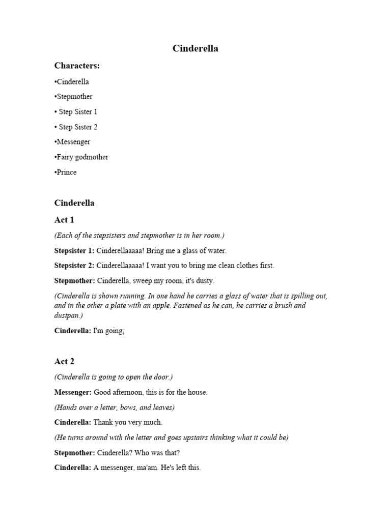 Cinderella | PDF | Cinderella | European Fairy Tales