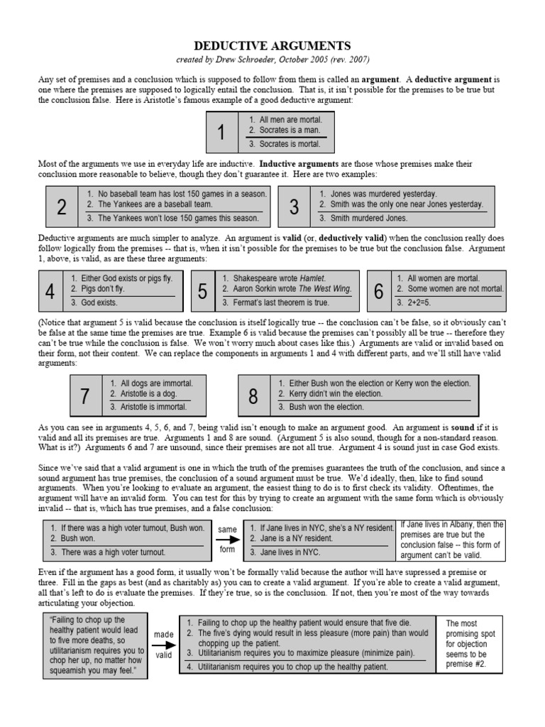 Arguments | PDF | Argument | Deductive Reasoning Arguments | PDF | Argument | Deductive Reasoning