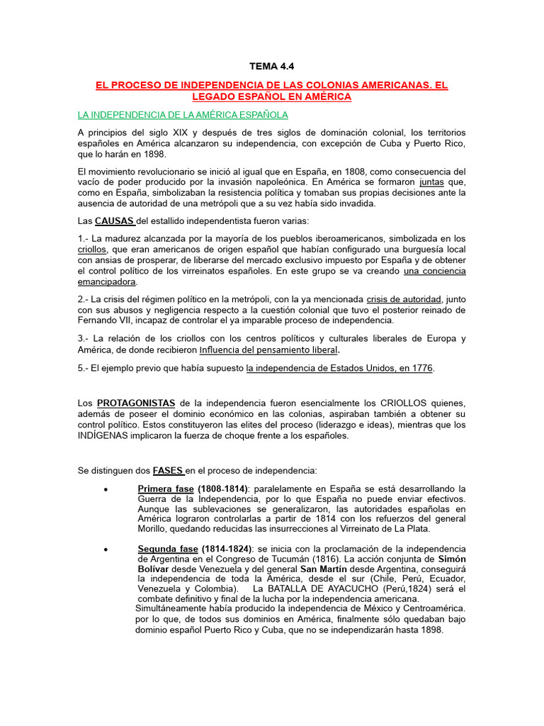 Tema 4.4 | PDF | España | Imperio español