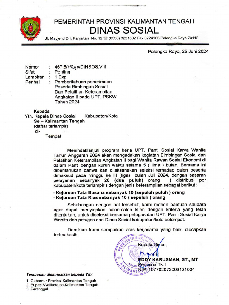 Surat Pemberitahuaan Wrse Ank. II 2024 | PDF