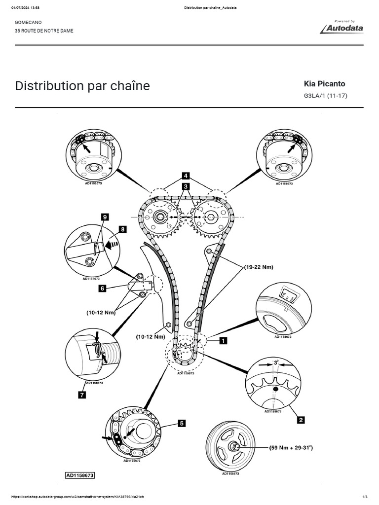 Distribution Par Chaã®ne Kia Picanto | PDF | Machine | Ingénierie mécanique
