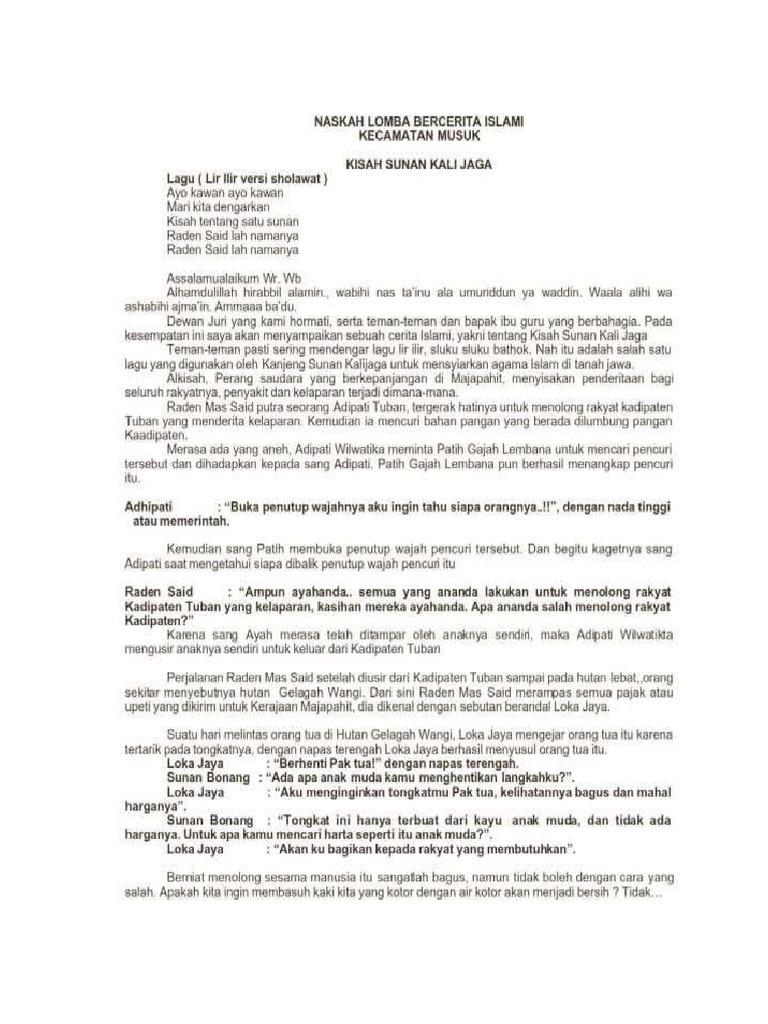 Cerita Sunan Kalijaga | PDF