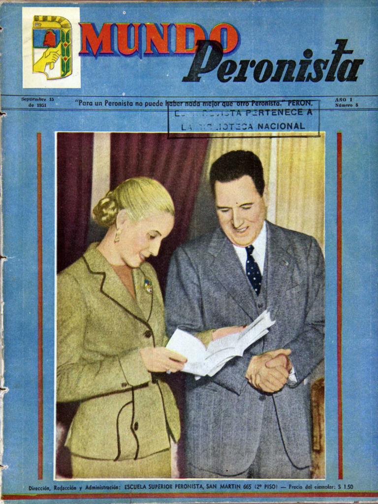 Revista Mundo Peronista 005 - Septiembre 1951 | PDF