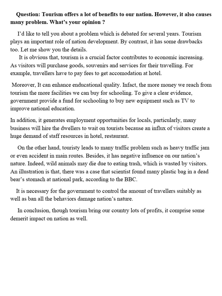 Tourism's Effect | PDF