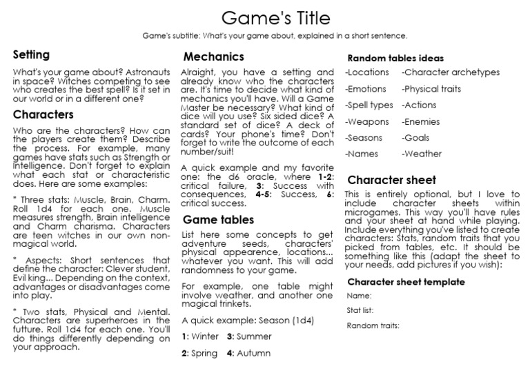 Template Core | PDF | Games & Activities