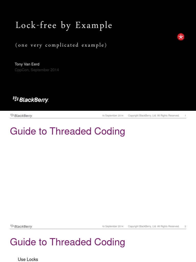 Lock-Free by Example - Tony Van Eerd - CppCon 2014 | PDF | Concurrency (Computer Science ...