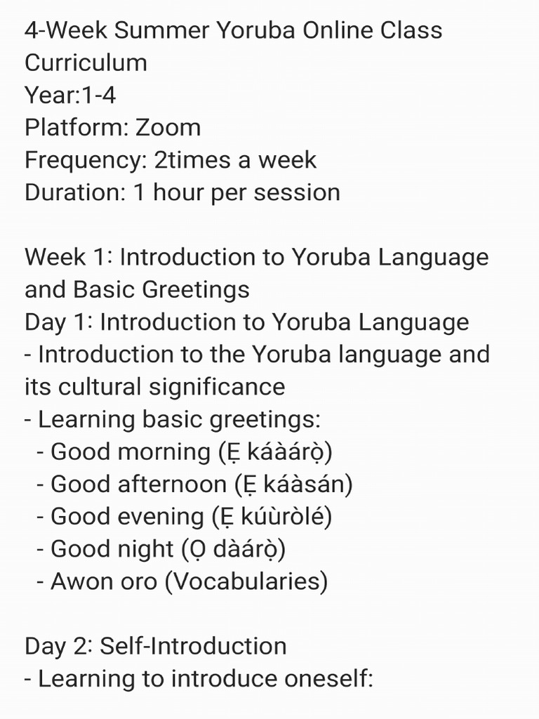 Year 1-4 Summer Curriculum | PDF