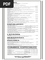 Menú del Restaurante Onze Panamá | PDF | ensalada | pesto
