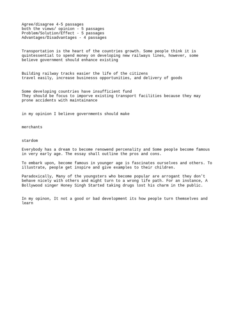 New Essay Pattern | PDF