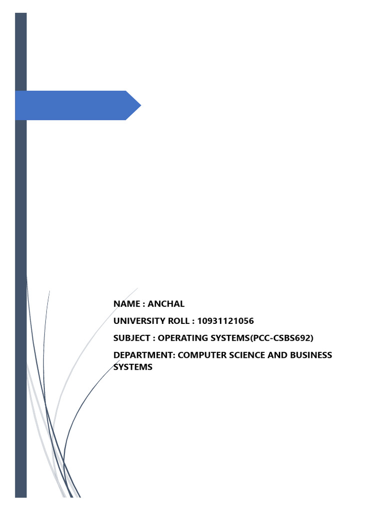 Anchal - Os - Pca2 | PDF | Computing | Computer Science