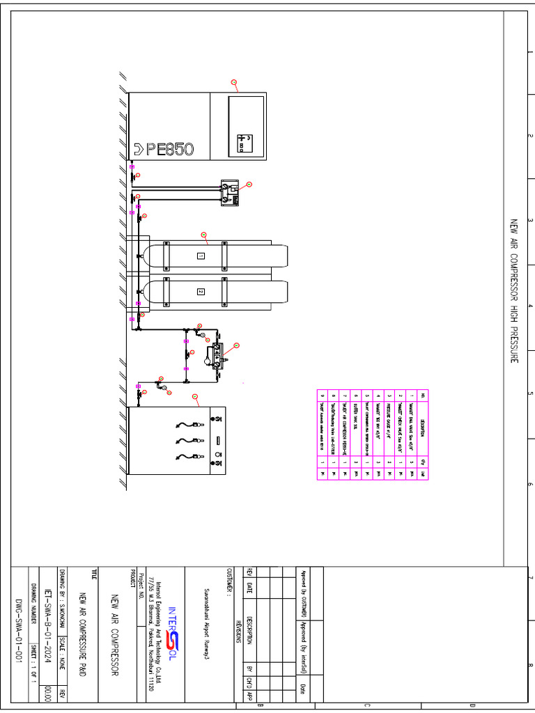 Drawing_SWA_Install Air Compressor System-R1 | PDF