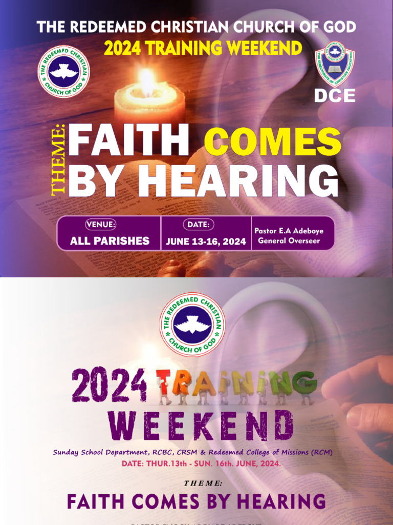 2024 Training Weekend Final | PDF | Moses | Faith