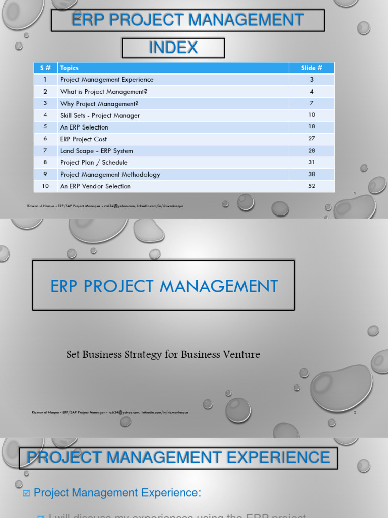 ERP - Project Management - Manual | PDF | Enterprise Resource Planning ...