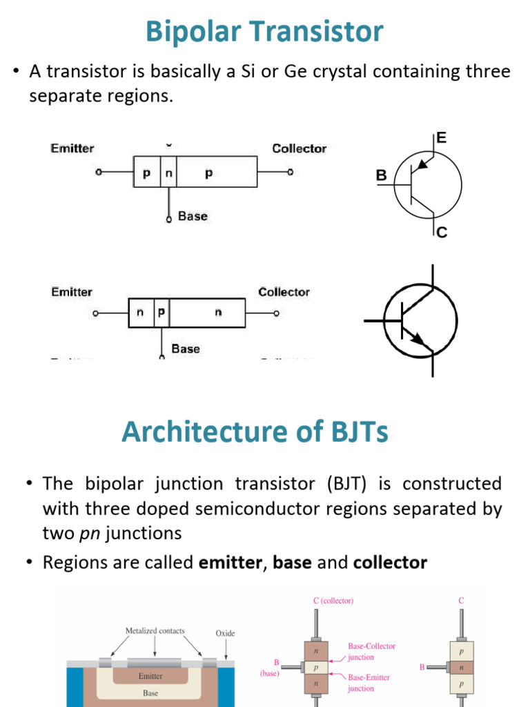 Bipolar Transistor: - A Transistor Is Basically A Si or Ge Crystal ...