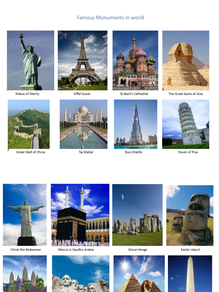 Iconic World Monuments Overview | PDF