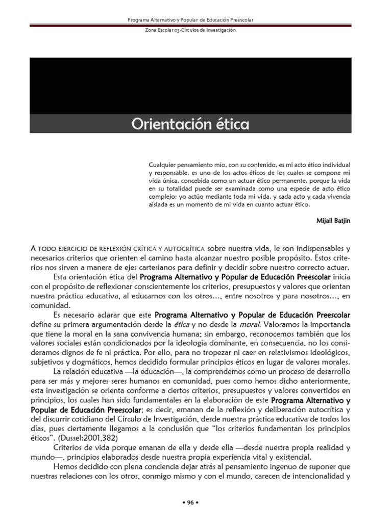 PAPEP. Orientación Ética. | PDF | Dignidad | Tolerancia
