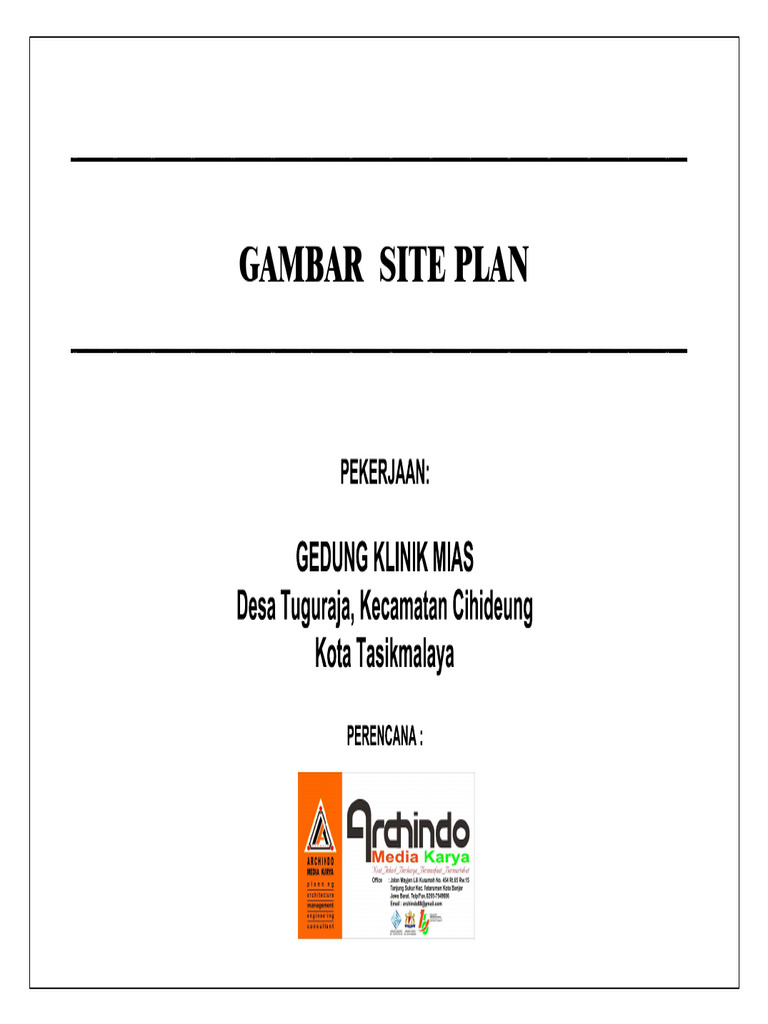 Rencana Site Plan Bangunan Eksisting | PDF