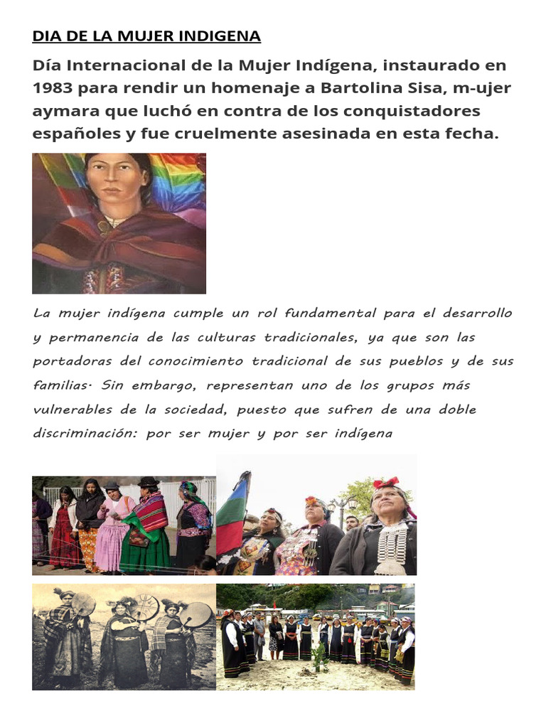 Dia de La Mujer Indigena | PDF