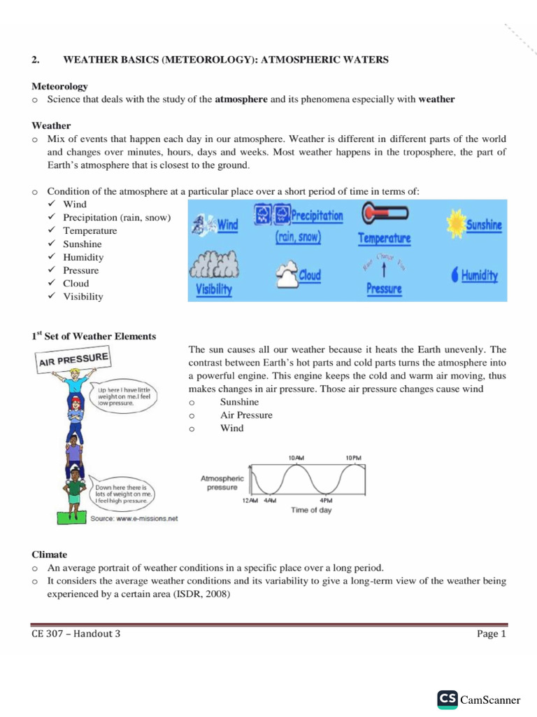 Weather Basics Meteorology Atmospheric Waters | PDF