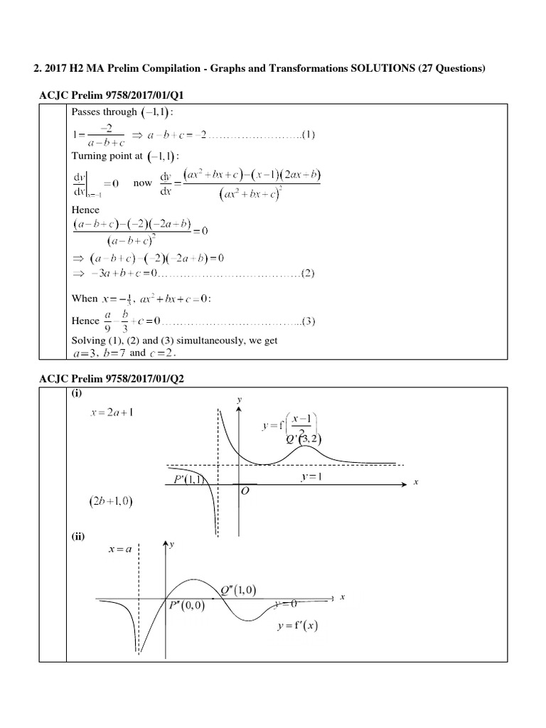 Topical - Graphs and Transformations Solution | PDF | Mathematical ...