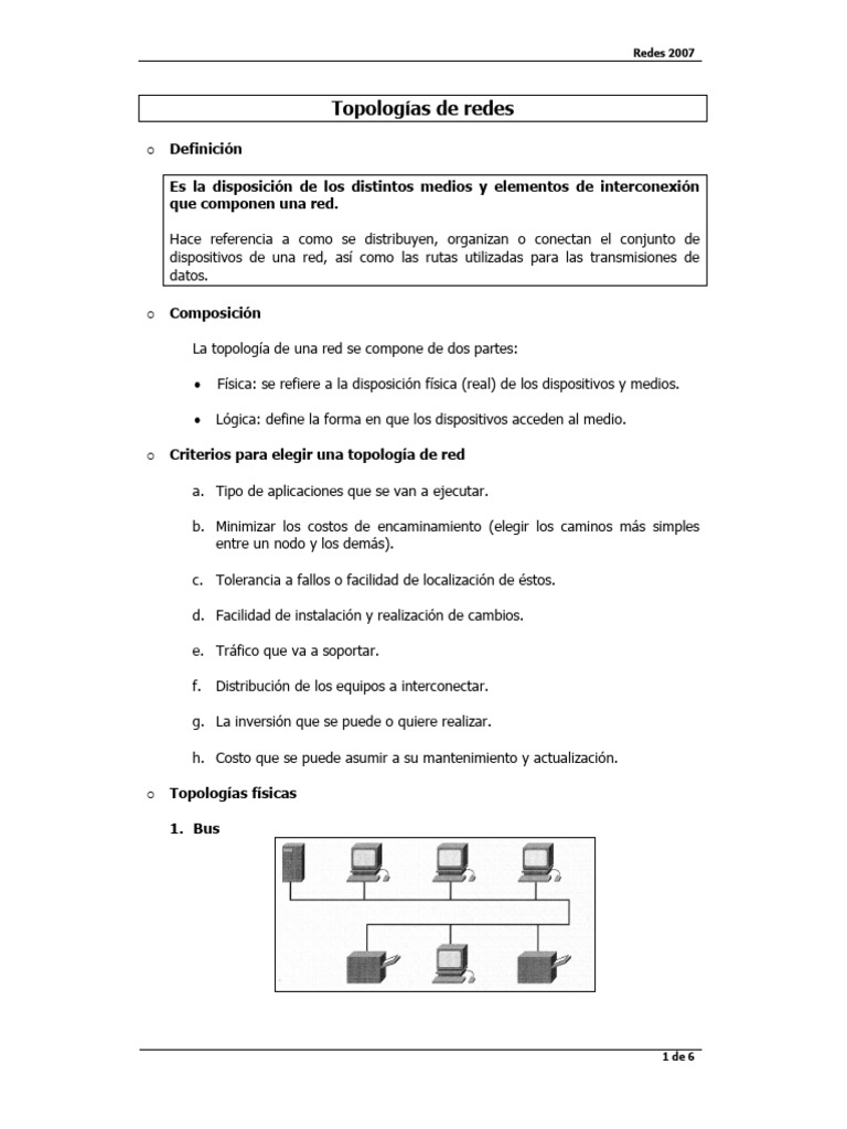 Redes 2 Topologias | PDF | Topología de la red | Red de computadoras